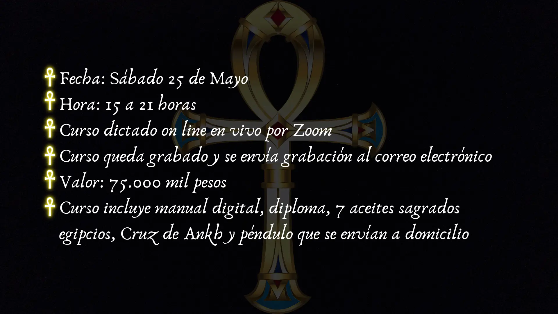 Curso Online "EL PODER DEL ANKH Y SUS ACEITES MÁGICOS" | Instituto ...